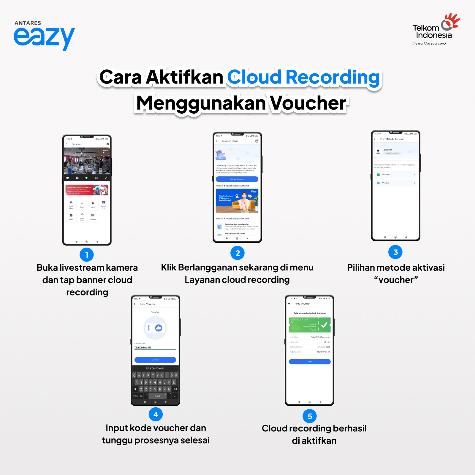 Voucher Cloud Recording Protect Plus 30 Hari 3 Bulan Harga Terbaik 2024 - telkom | Antares Eazy